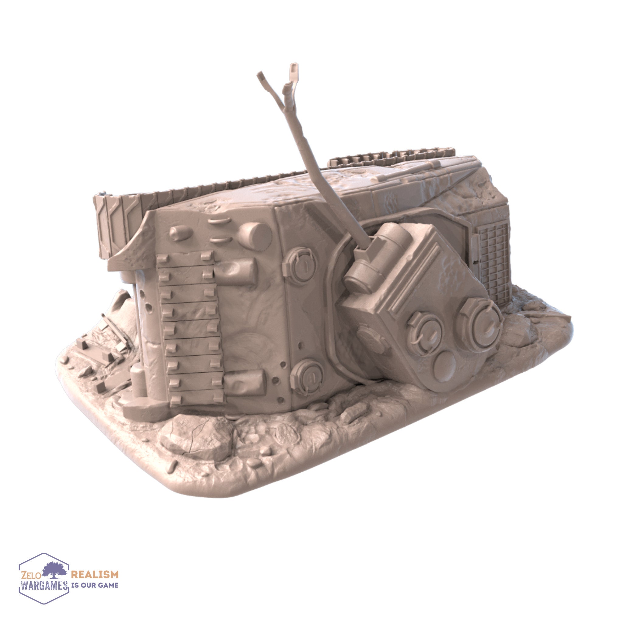 Destroyed Tank 32 Mm for Bolt Action or Other Wargames - Etsy