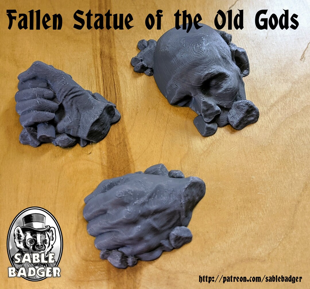 Giant Fallen Statue of the Old Gods- Ancient Ruins - Wargame Terrain ...