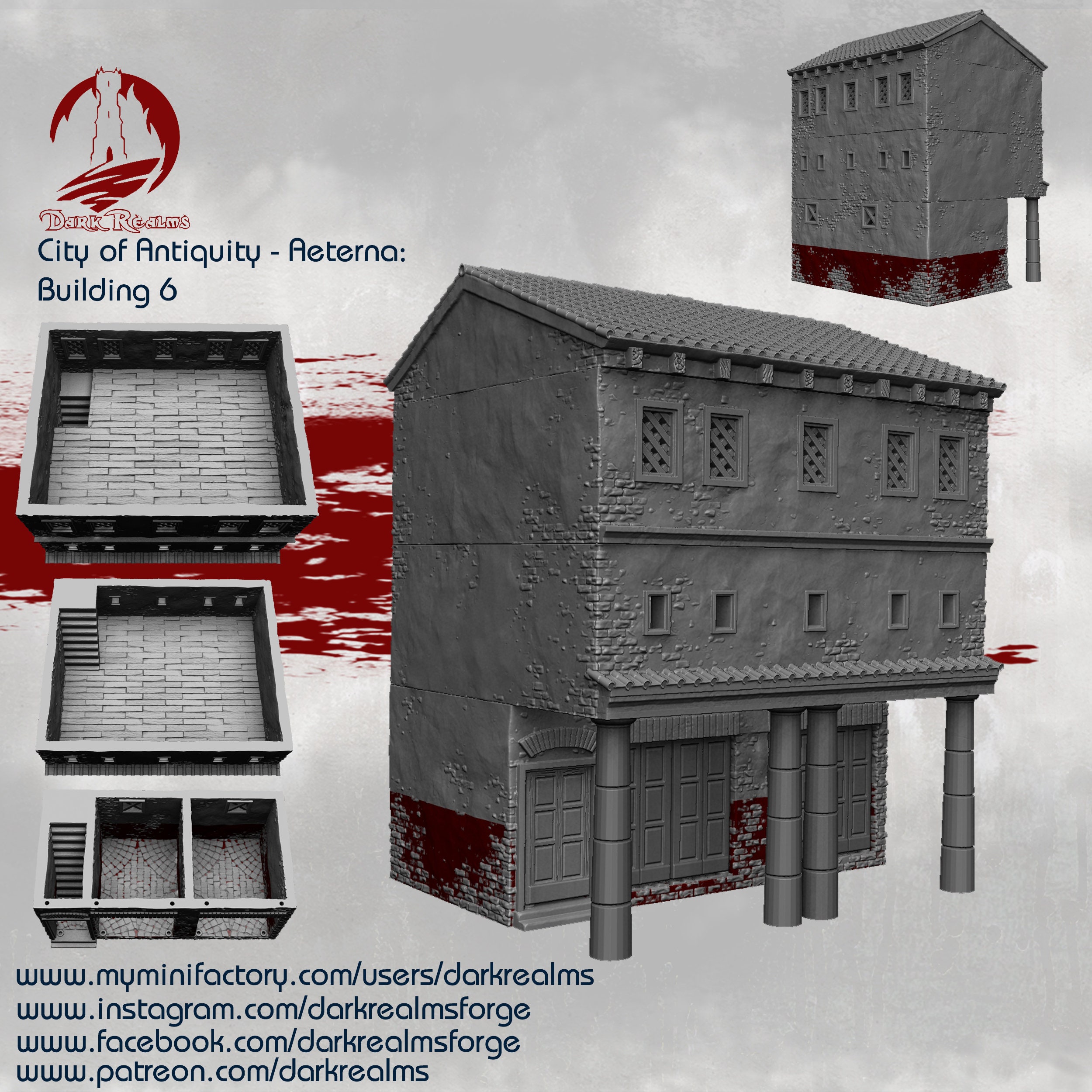Aeterna house 6 | Ancient Roman building | Wargaming terrain | RPG | D ...