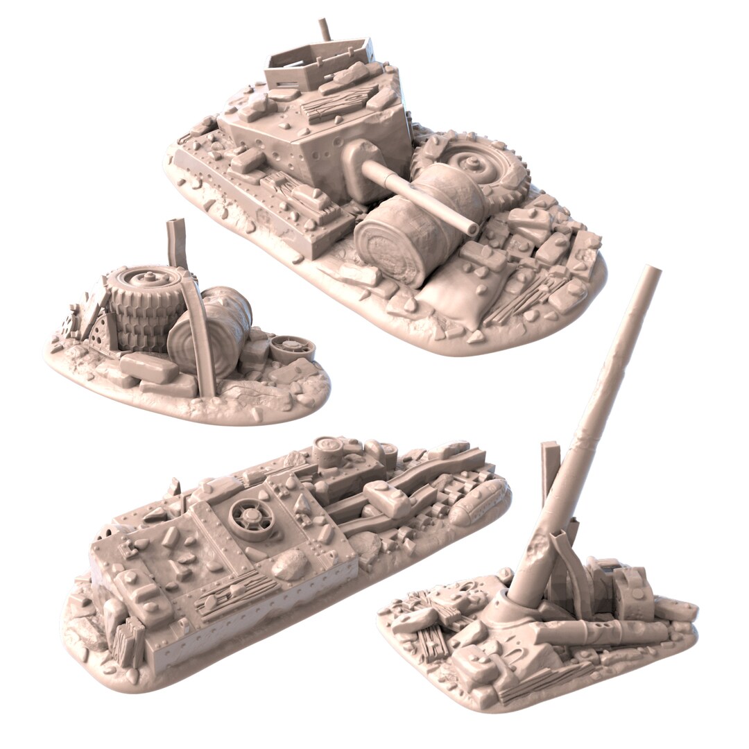 Wargames Terrain Scatter for WW2 Games, Medium to Large Set Wargaming ...