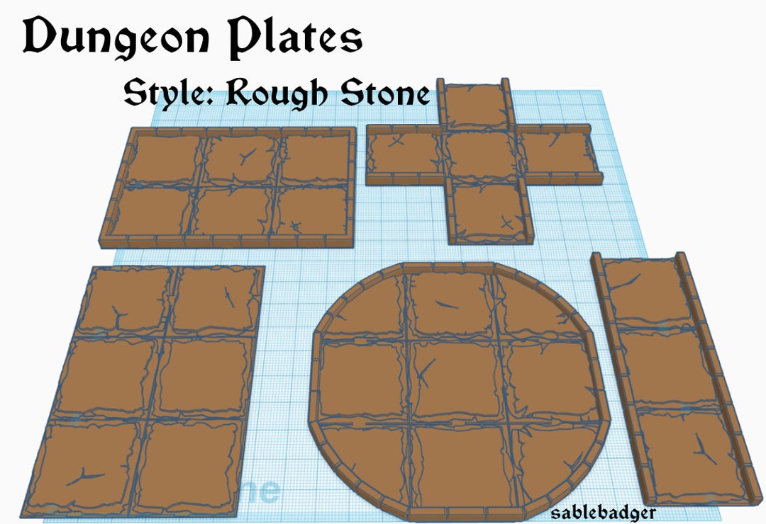 Dungeon Plates Rough Stone for Rpg Dungeon Crawl Pieces Board Games ...