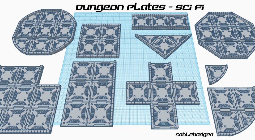 Dungeon Plates Sci Fi for Rpg Dungeon Crawl Pieces Board - Etsy