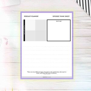 Podcast Planner Printables (bundle of 3) Letter Size | Instant Download ...