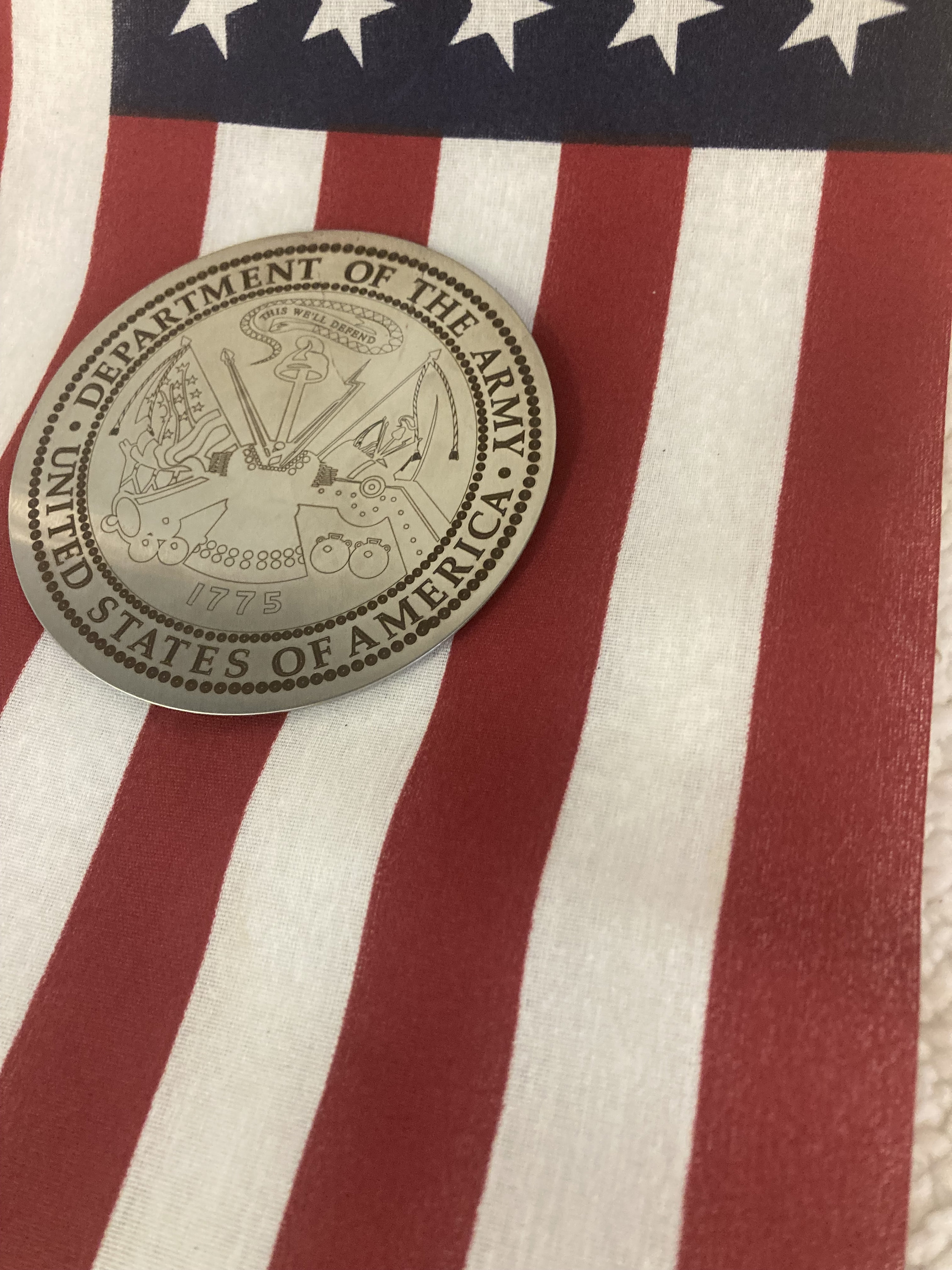 Military Army Logo Coasters-set of Six Stainless Steel Drink Coasters ...