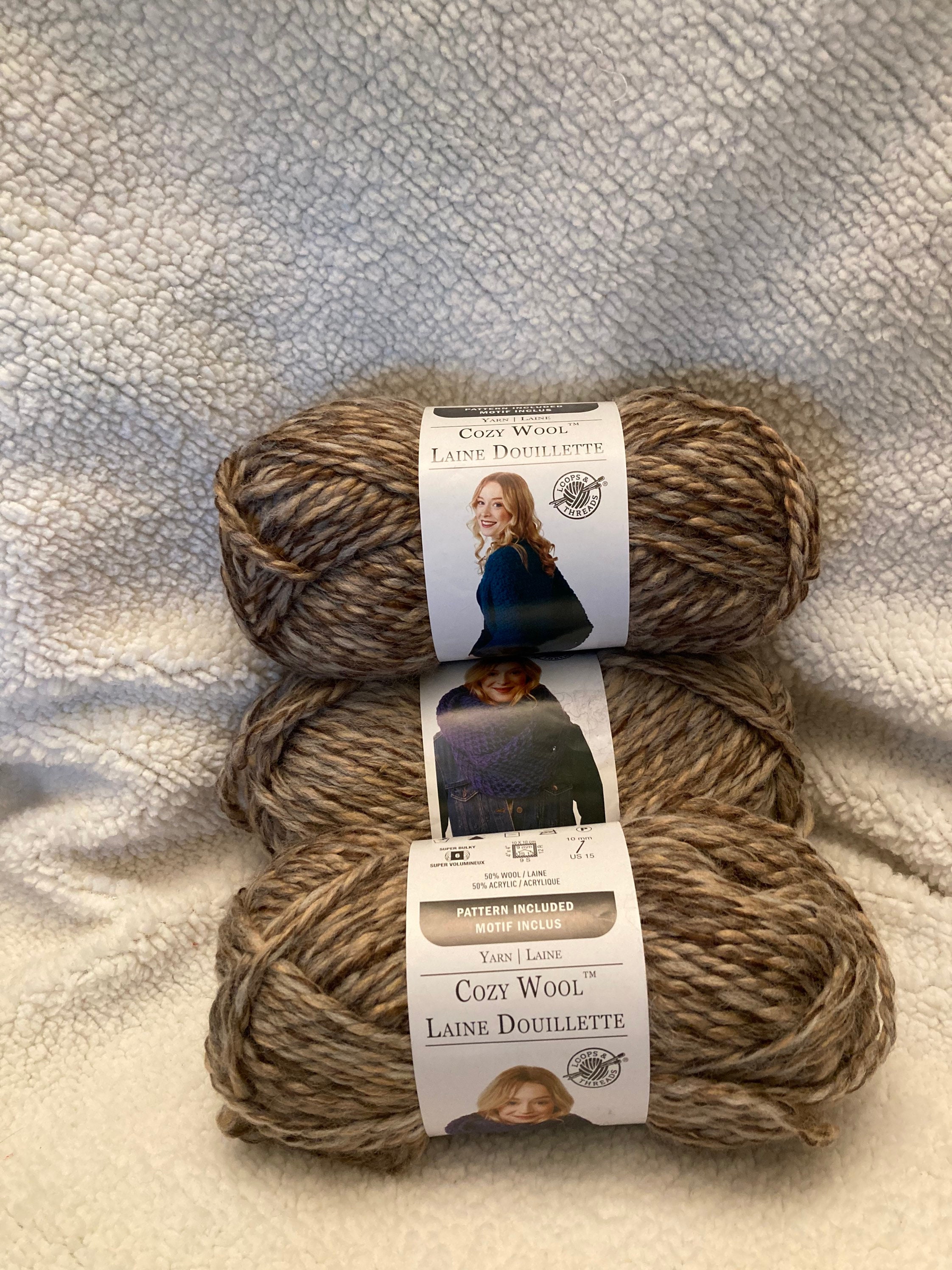Loops and Thread Yarn/cozy Wool Yarn/bundle of 3/super Bulky Yarn/ New ...