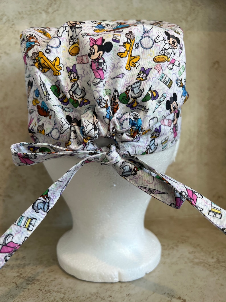 Disney Inspired Dr. Mickey and Minnie Fitted Scrub Cap Unisex - Etsy