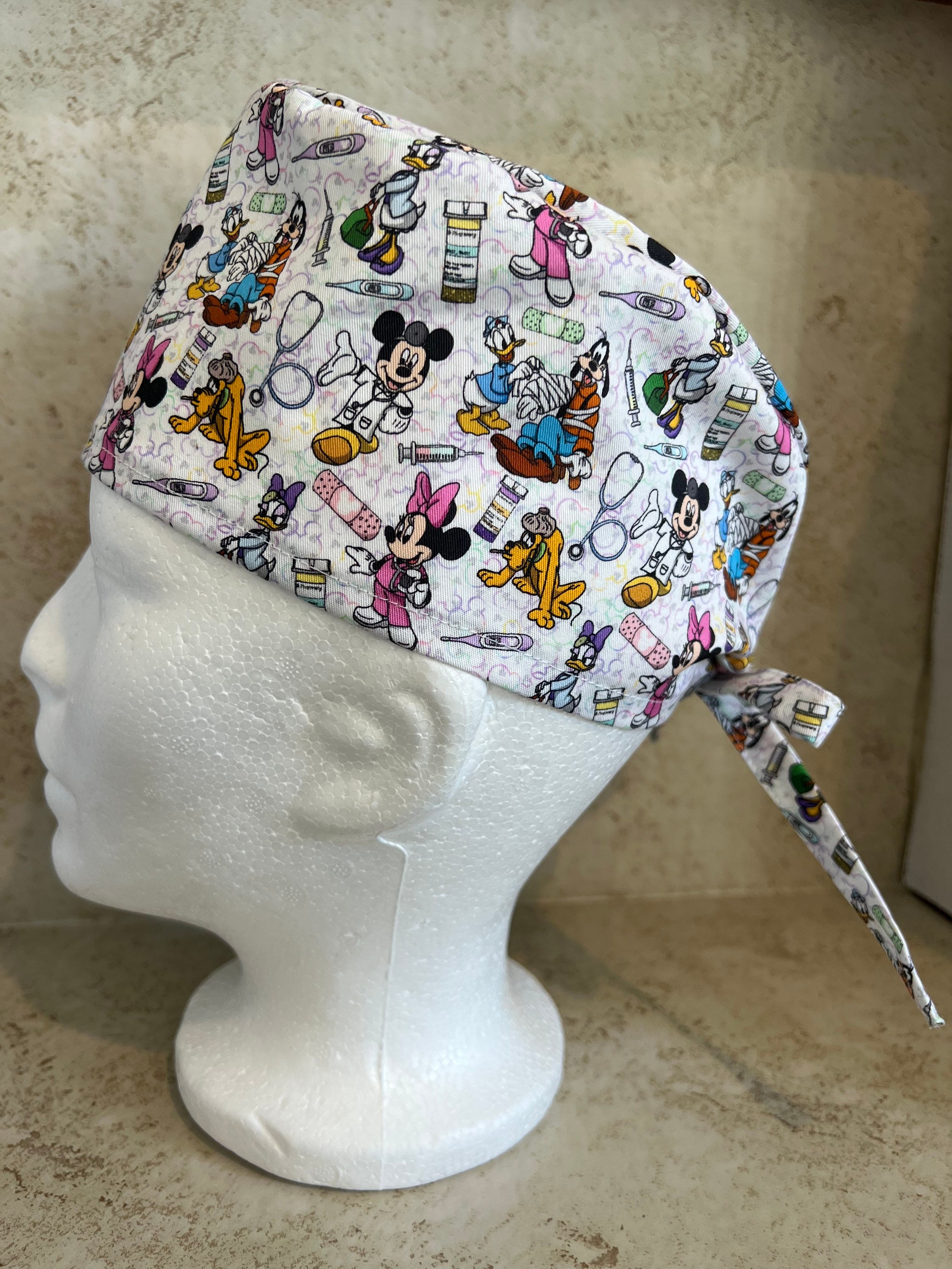 Disney Inspired Dr. Mickey and Minnie Fitted Scrub Cap Unisex - Etsy