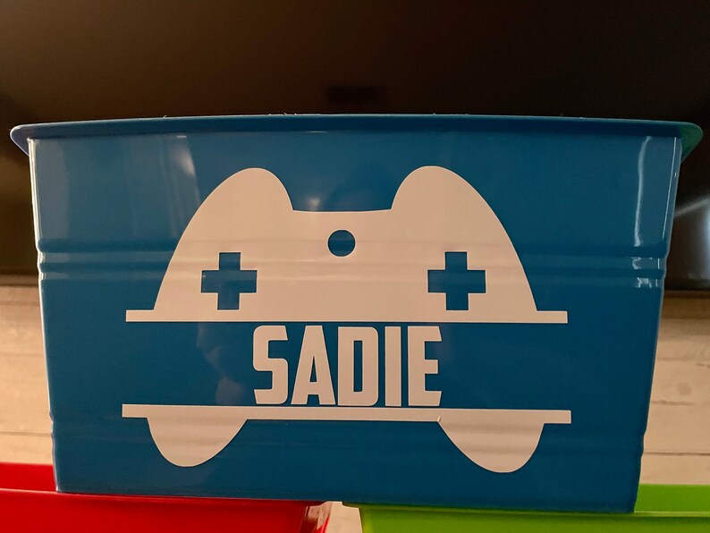 Gamer Bin Video Game Birthday Customized Bucket Gamer Gift | Etsy