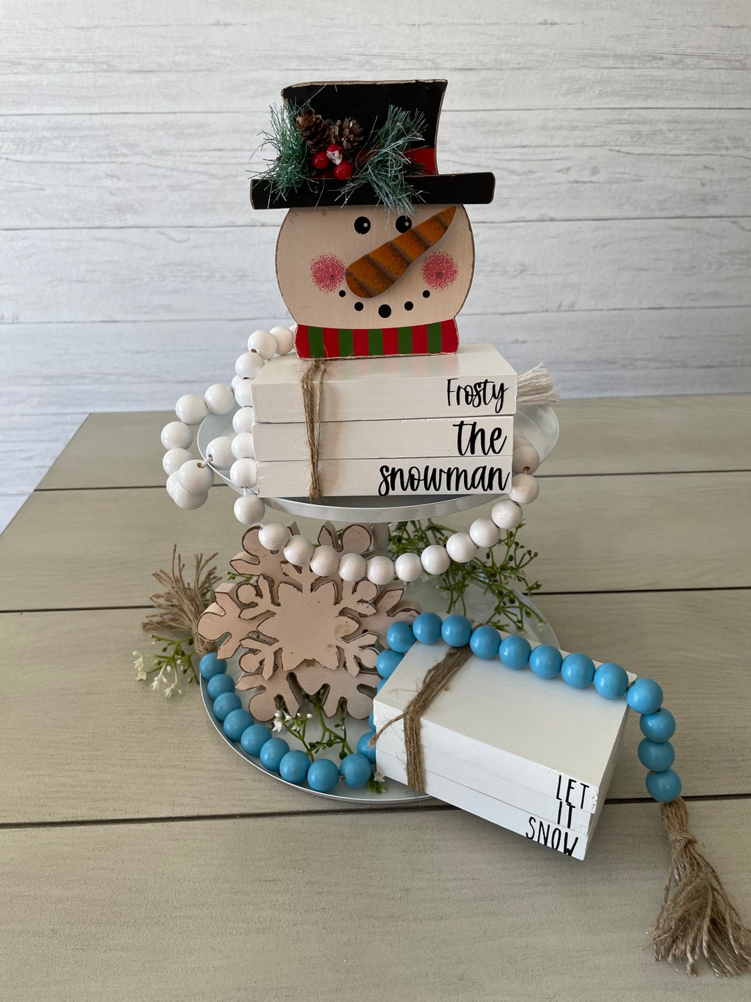 Winter Book Stack, Farmhouse Book Stack, Mini Book Stack, Christmas ...