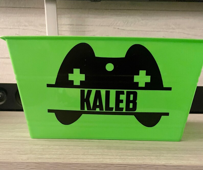 Gamer Bin Video Game Birthday Customized Bucket Gamer Gift - Etsy