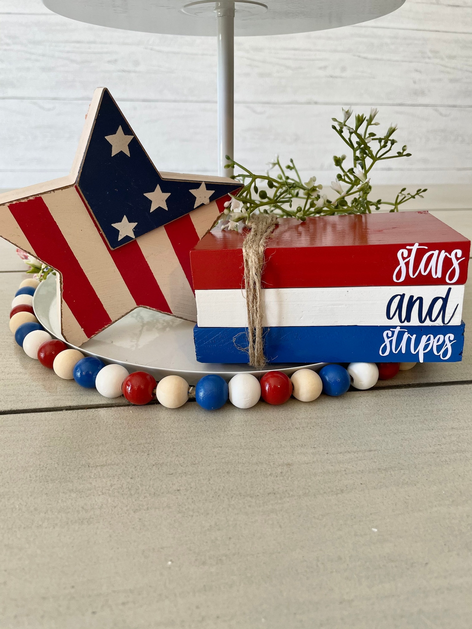 Patriotic Book Stack 4th of July Book Stack Land That I - Etsy