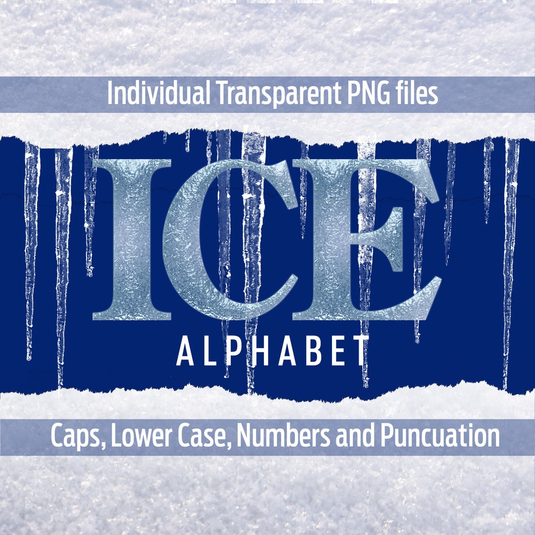 ICE Alphabet #31: Printable Transparent Png Files - Clip Art - Cut ...