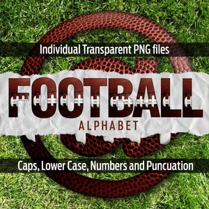 FOOTBALL Alphabet 28: Printable Transparent Png Files Clip Art Cut ...