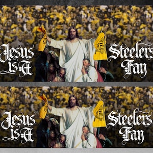 STEELERS FAN JESUS: Printable Mug Wrap Sublimation Design #7. for ...