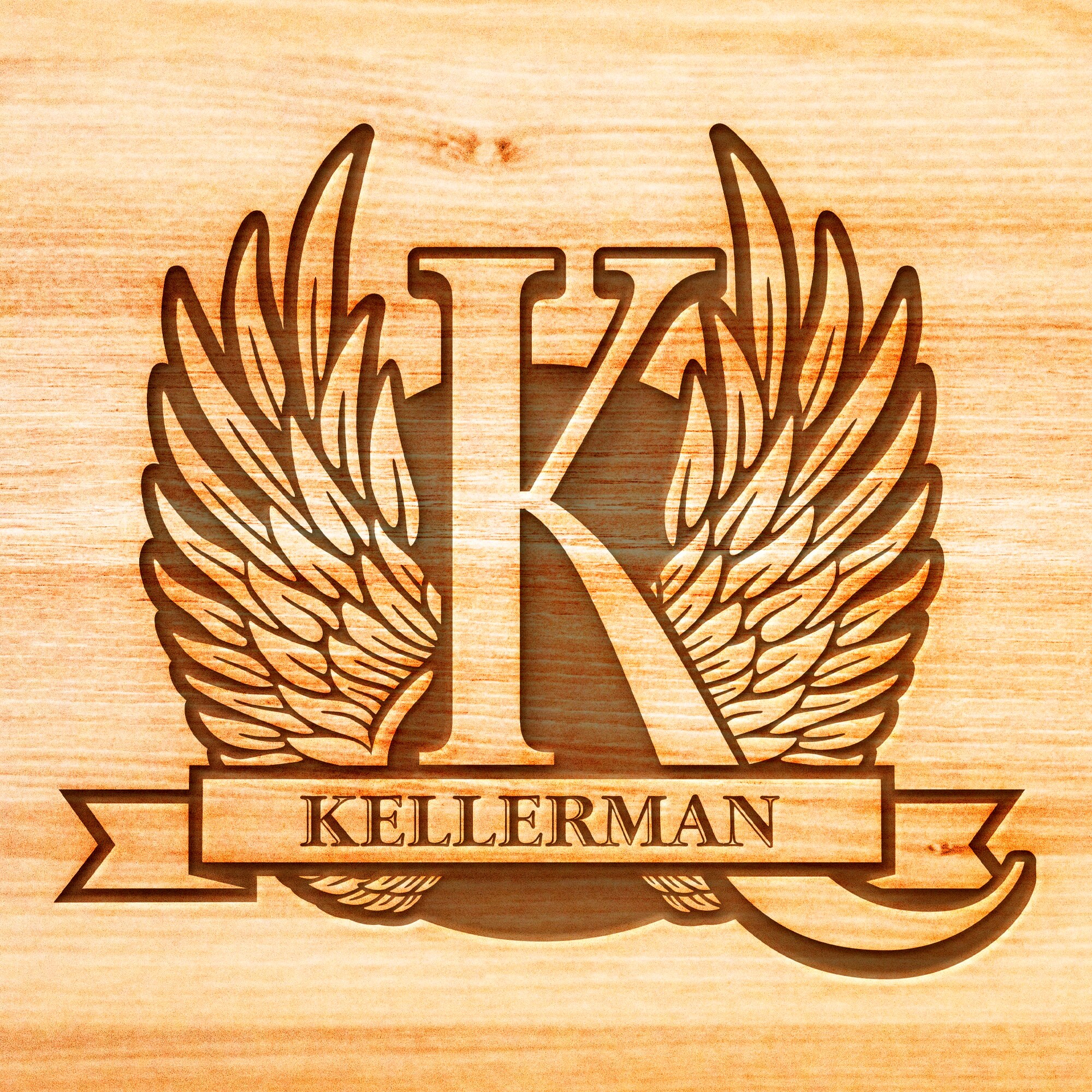 WINGS FAMILY MONOGRAMS Set 5 svg Png Eps Dxf Laser - Etsy