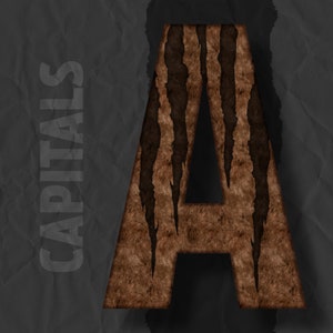 CLAWED Alphabet #77: Printable Transparent Png Files - Clip Art - Cut ...