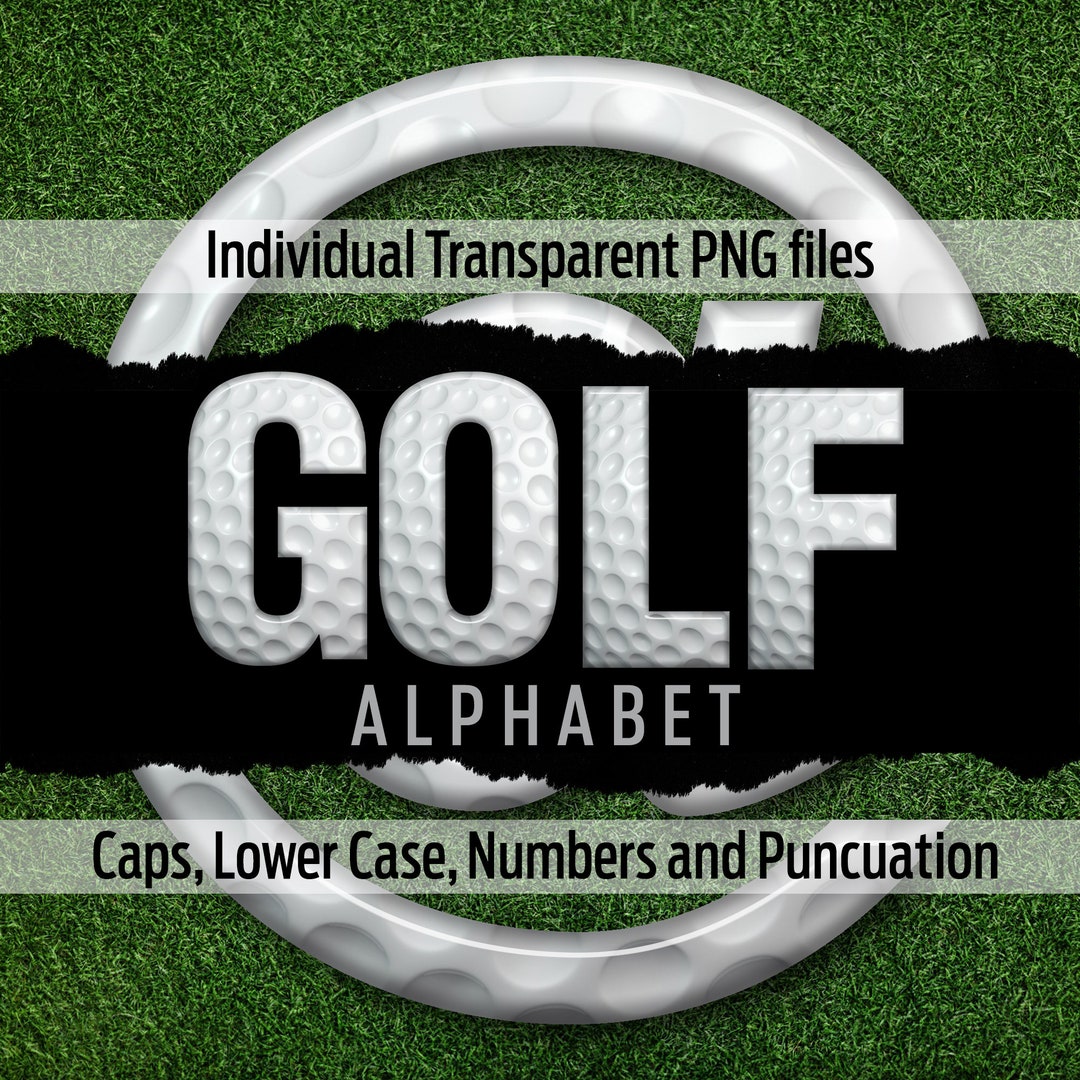 GOLF Alphabet #27: Printable Transparent Png Files - Clip Art - Cut ...