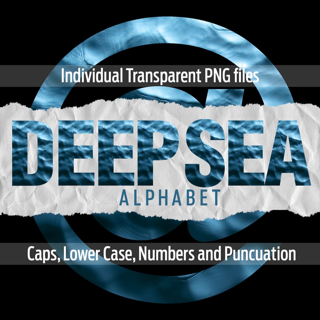 DEEP SEA Alphabet #69: Printable Transparent Png Files - Clip Art - Cut ...