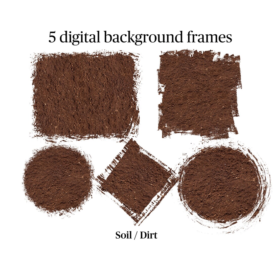 DIGITAL BACKGROUND FRAMES: Set 40 (soil/dirt) - Png - Clip Art - Cut ...
