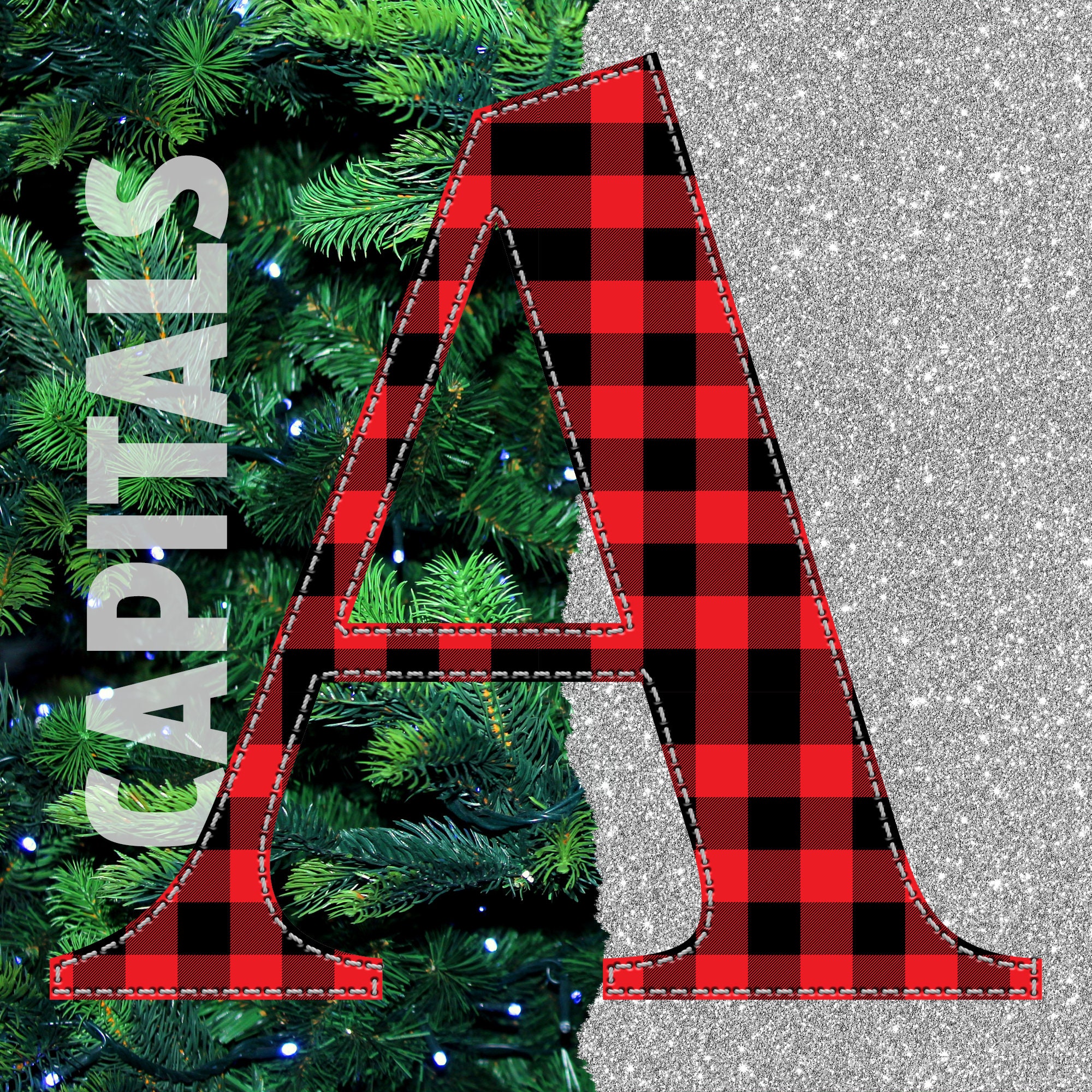 BUFFALO PLAID Alphabet #13: Printable Transparent Png Files - Clipart ...