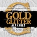 GOLD GLITTER Alphabet #12: Printable Transparent Png Files - Clipart ...