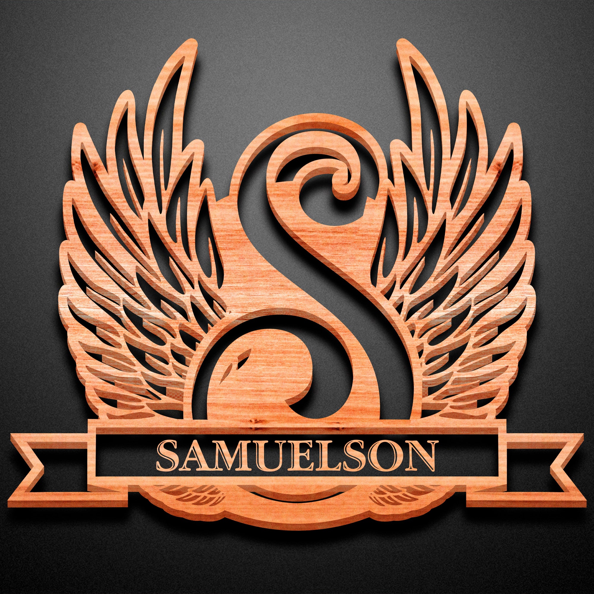 WINGS FAMILY MONOGRAMS Set 5 svg Png Eps Dxf Laser | Etsy