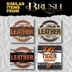 LEATHER EDGE TRIMMED I Alphabet #75: Printable Transparent Png Files ...