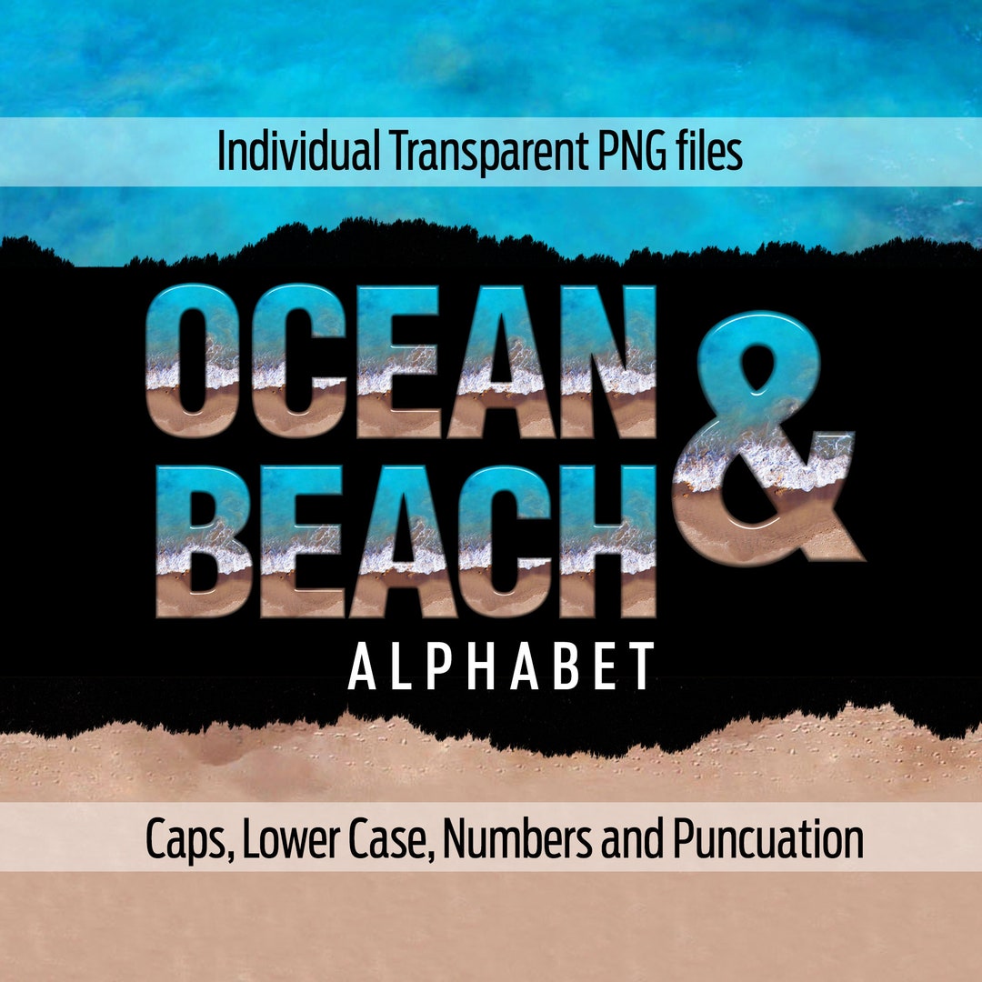 OCEAN & BEACH Alphabet #21: Printable Transparent Png Files - Clip Art ...