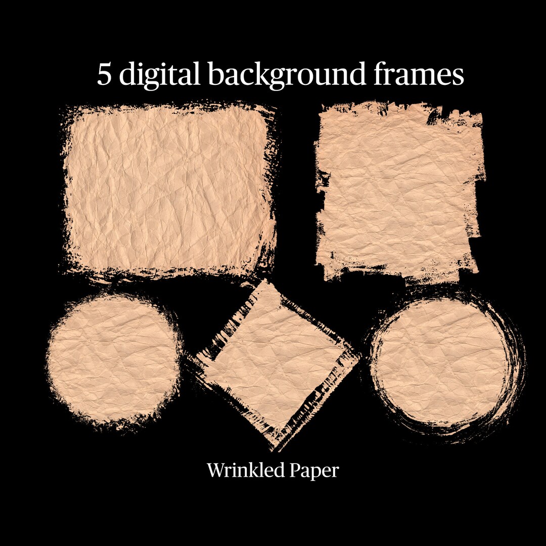 DIGITAL BACKGROUND FRAMES: Set 13 (wrinkled Paper) - Png - Clip Art ...