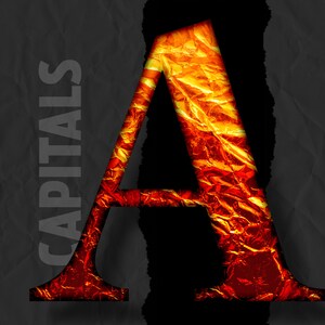 FOIL FIRE Serif Alphabet 87: Printable Transparent Png Files Clip Art ...