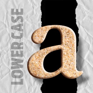 SAND SERIF Alphabet #60: Printable Transparent Png Files - Clip Art ...