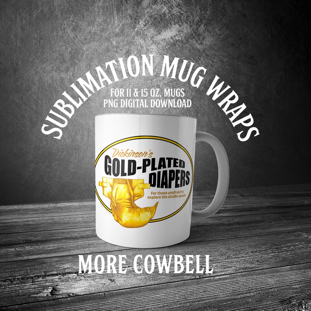 MORE COWBELL: Printable Mug Wrap Sublimation Design #86. for Printing ...