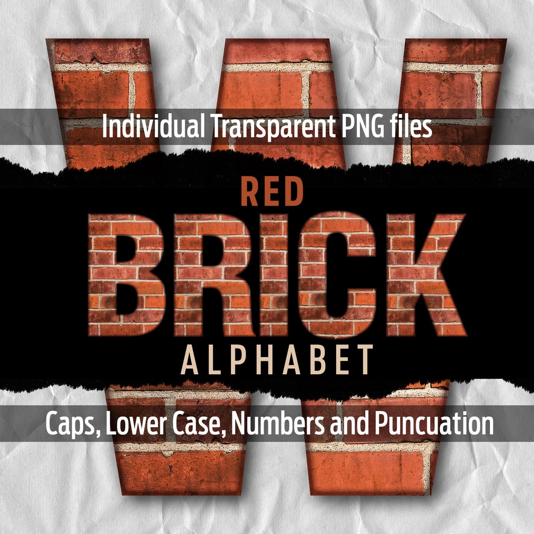 RED BRICK Alphabet #51: Printable Transparent Png Files - Clip Art ...