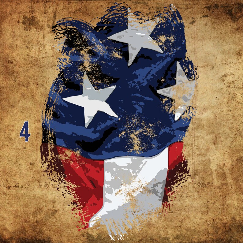 AMERICAN FLAG SEGMENTS Set 1 5 Extra-Distressed Vectors | Etsy