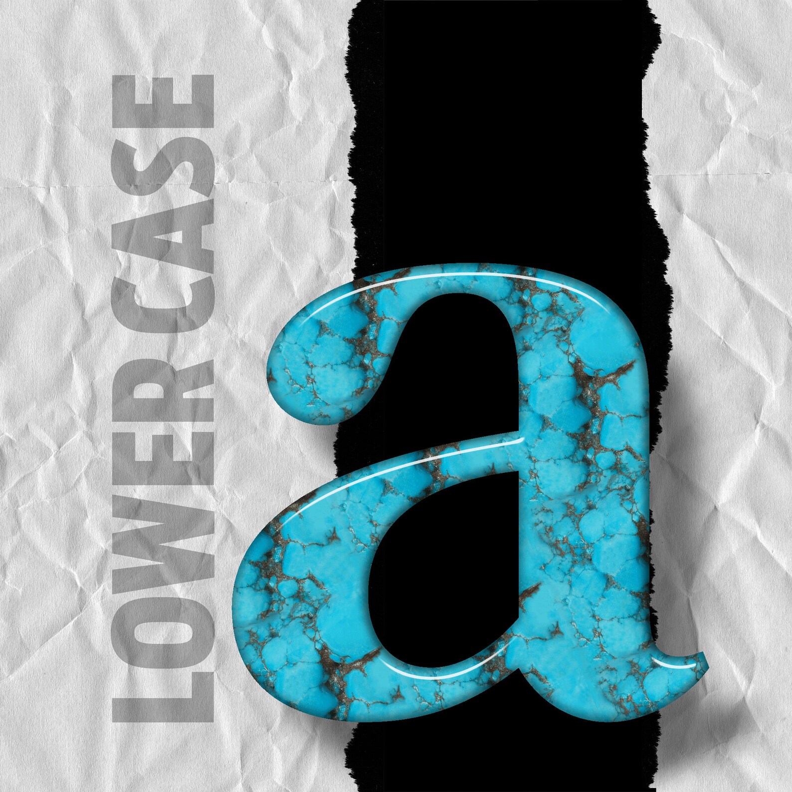TURQUOISE SERIF Alphabet #4: Printable Transparent Png Files - Clipart ...