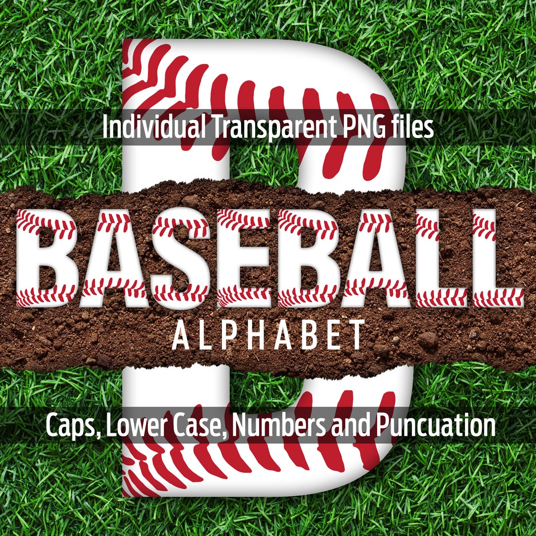 BASEBALL Alphabet #26: Printable Transparent Png Files - Clip Art - Cut ...