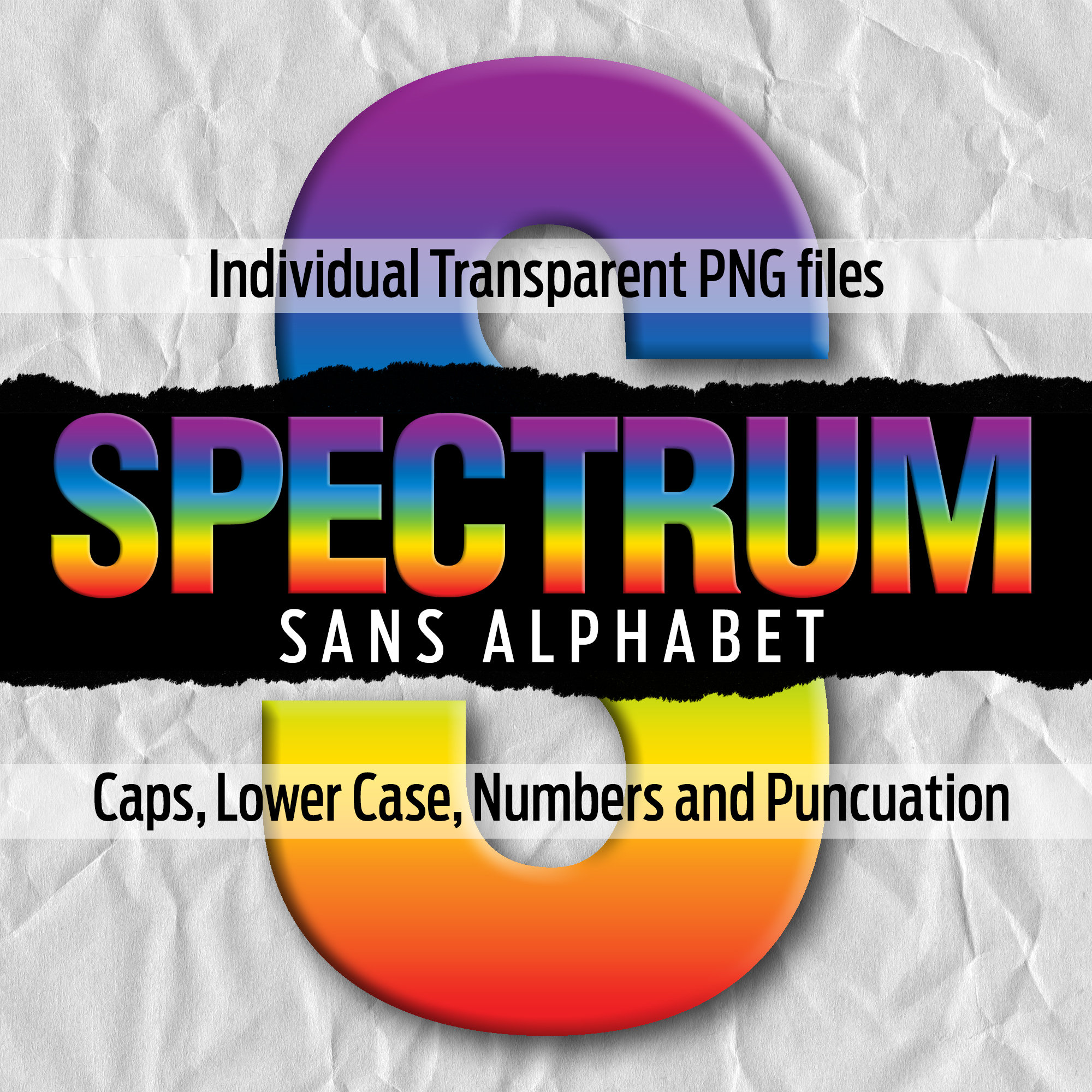 SPECTRUM Sans Alphabet #7: Printable Transparent Png Files - Clip Art ...