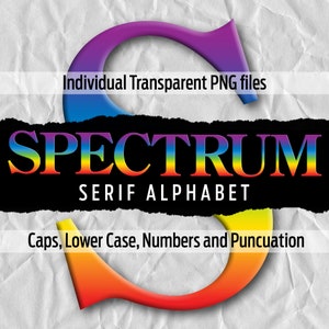 SPECTRUM Serif Alphabet #8: Printable Transparent Png Files - Clipart ...