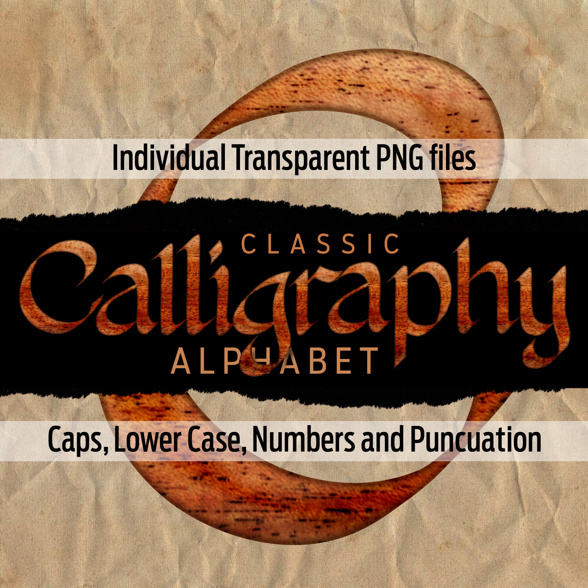 Calligraphy Alphabet Clipart Image