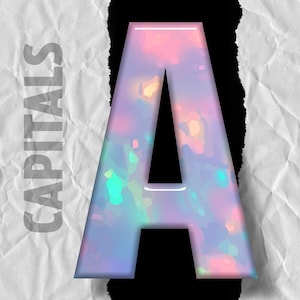 OPAL GEMSTONE SANS Alphabet #101: Printable Transparent Png Files ...