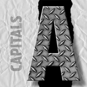 DIAMOND PLATE Alphabet #81: Printable Transparent Png Files - Clip Art ...