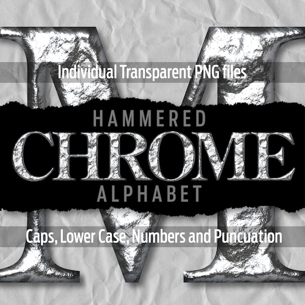 Chrome Letters Png - Etsy