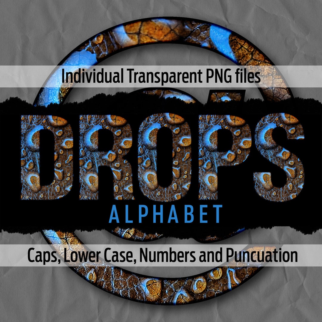 DROPS Alphabet #80: Printable Transparent Png Files - Clip Art - Cut ...