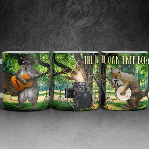 SQUIRREL BANDS Oak Tree Boys: Printable Mug Wrap Sublimation - Etsy