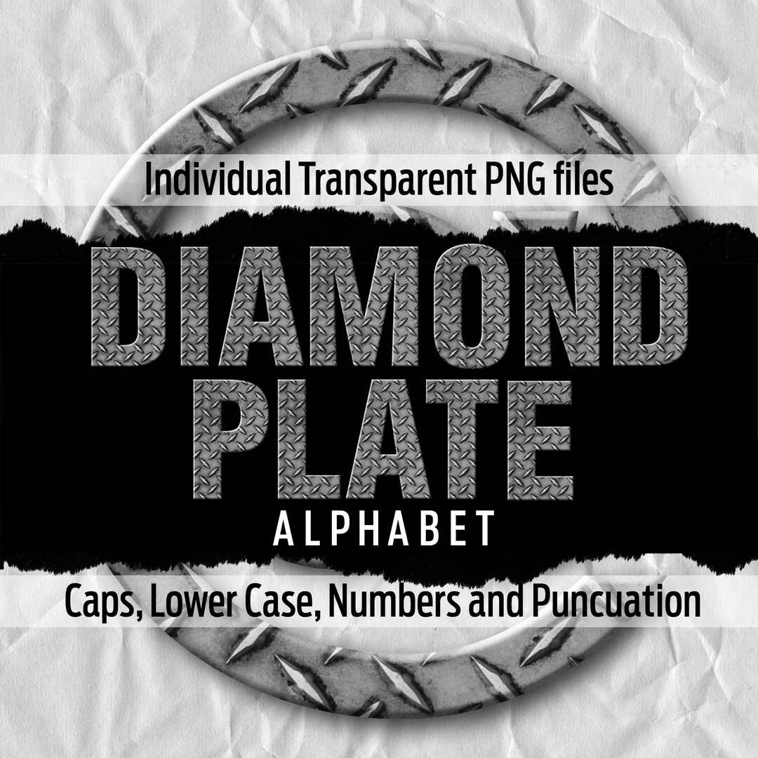 DIAMOND PLATE Alphabet #81: Printable Transparent Png Files - Clip Art ...