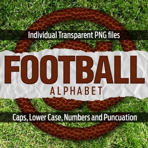 FOOTBALL Alphabet 28: Printable Transparent Png Files Clip Art Cut ...