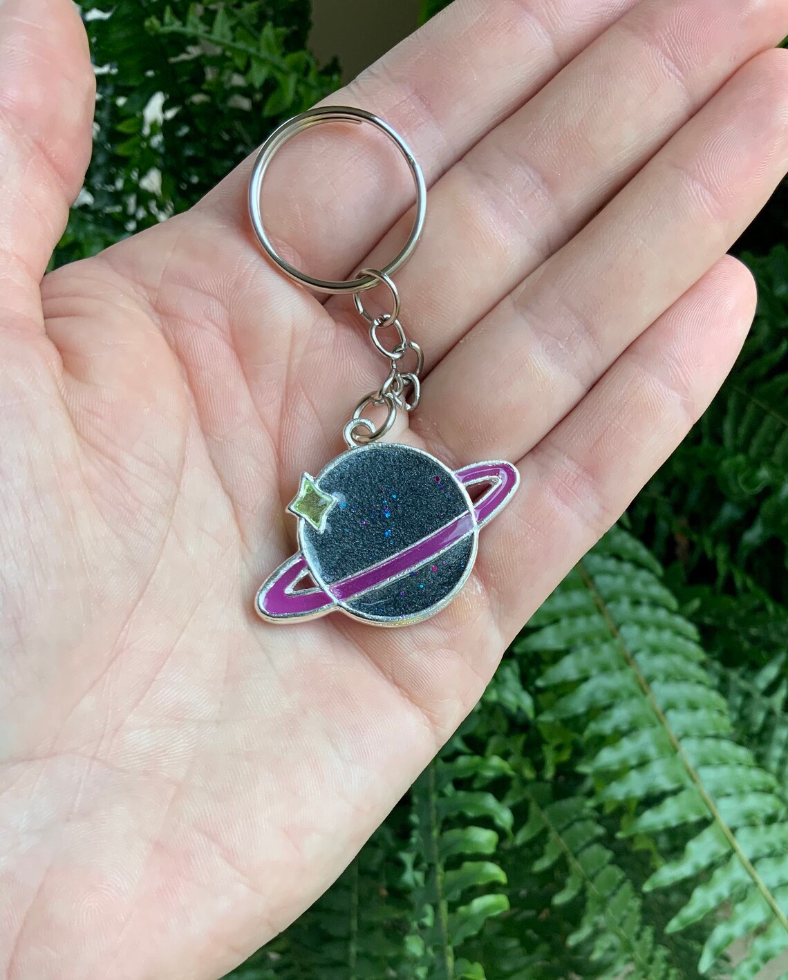 Saturn Planet Keychain / Space Keychain Gift / Galaxy Keychain | Etsy