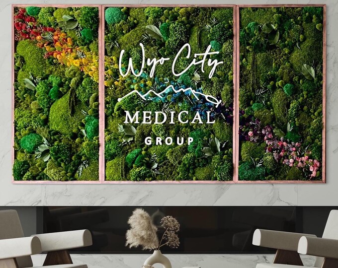 Custom Moss Wall Art, Large Living Wall, Biophilic Art, Moss Panels ...