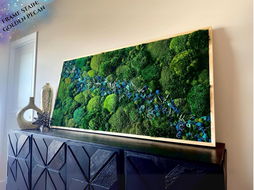 Preserved Moss Wall Art, Large Living Wall, Vertical Moss Artwork ...