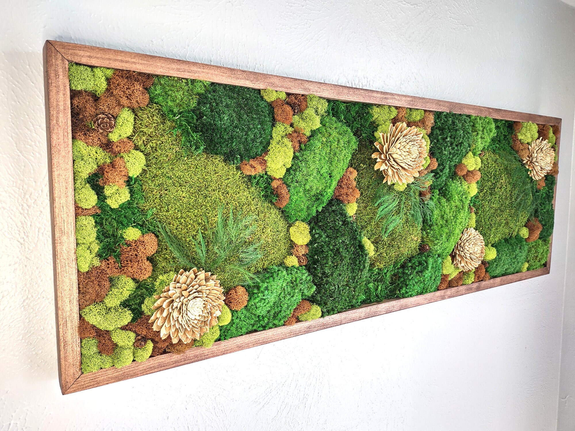 Moss Wall Art Large Preserved Moss Frame Living Wall Plant | Etsy